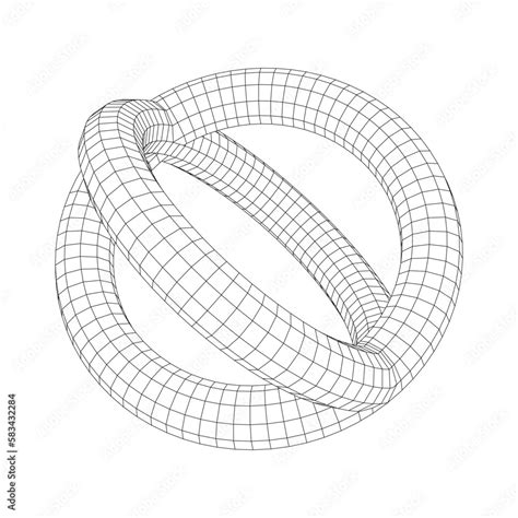 Retro Futuristic Wireframe Tunnel 3d Abstract Tunnel Grid Futuristic 3d Portal Vector