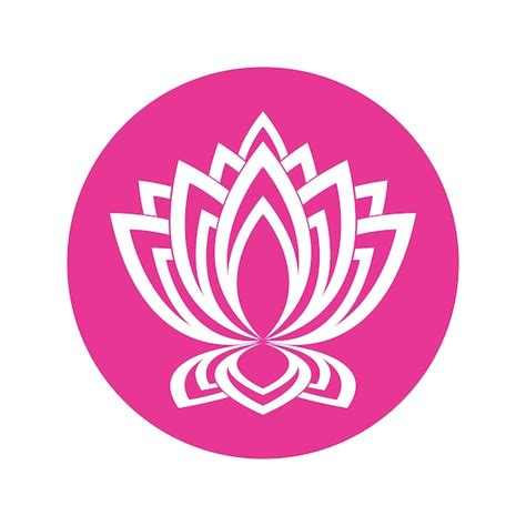 아름다움 벡터 연꽃 아이콘 프리미엄 벡터