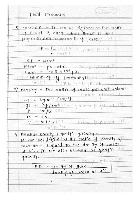 SOLUTION Mechanical Properties Of Fluids Physics Notes Iit Jee Neet Studypool