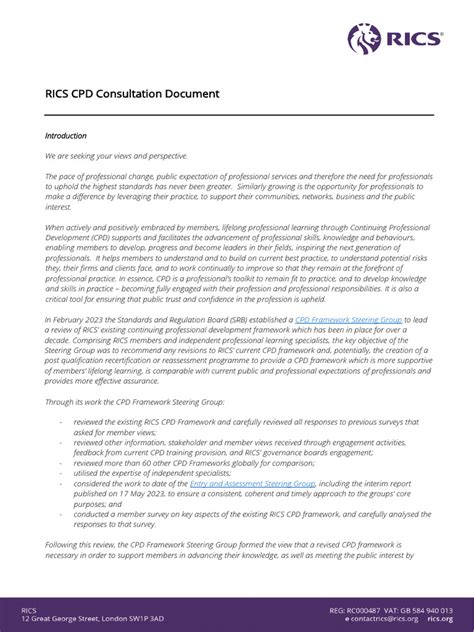 Cpd Framework Consultation Document April 2024 Pdf Professional Development Learning