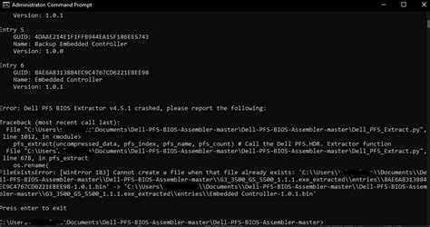 Error When Extracting G5 5500 Bios · Issue 2 · Vuquangtrongdell Pfs