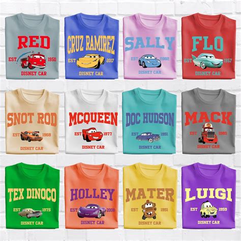 Disney Cars Movie Shirt Lightning Mcqueen Shirt Disneyworld Shirt
