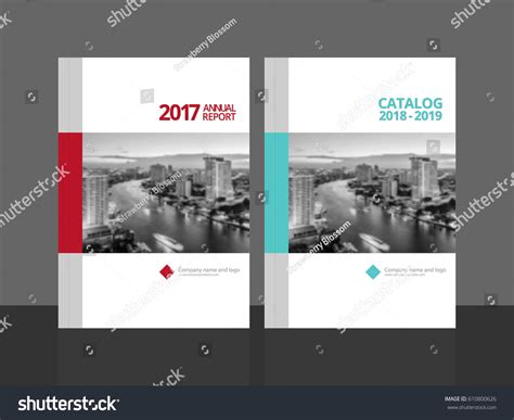 연간 보고서 및 비즈니스 카탈로그 잡지 스톡 벡터로열티 프리 610800626