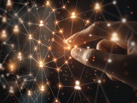 Touching Digital Network Stock Image Image Of Future 318466003