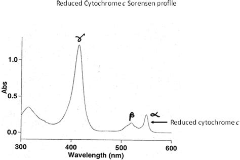 Representative Scan Demonstrating The Formation Of Reduced Cytochrome C
