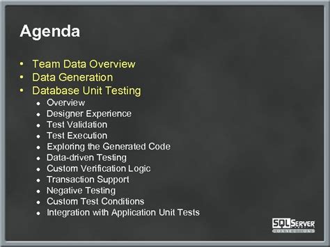 Database Unit Testing Team Edition For Database Professionals