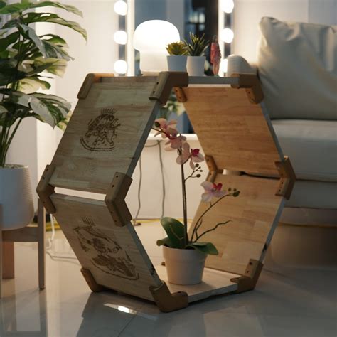 3dprinting Design โต๊ะไม้ 6เหลี่ยม ไว้ต้อนรับแขก 3dd Digital Fabrication เครื่องพิมพ์3มิติ