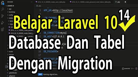 Belajar Laravel 10 Membuat Database Dan Tabel Dengan Migration Youtube