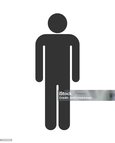 사람 아바타 아이콘입니다 평평한 인간의 상징 신사 로고 화장실 과 욕실 표지판 흰색 배경에 고립 된 검은 실루엣 벡터 일러스트 이미지입니다 가족에 대한 스톡 벡터 아트 및