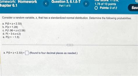 Solved Consider A Random Variable Z That Has A Chegg Com
