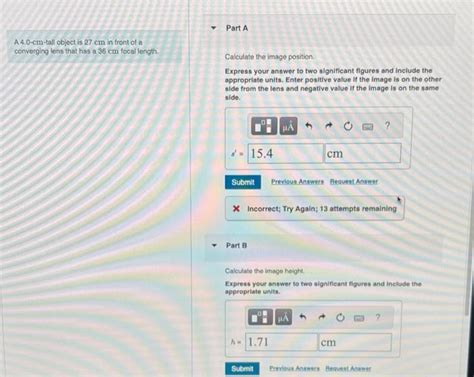 Solved A 4 0 Cm Tall Object Is 27 Cm In Front Of A Chegg Com