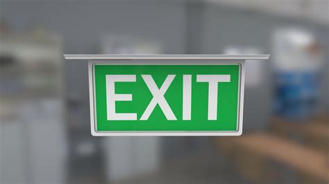 Emergency Exit Indicator V2 3d Model By Grishmanovskij Anton