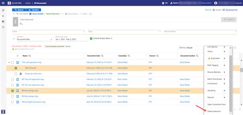 Delete Selection Documents