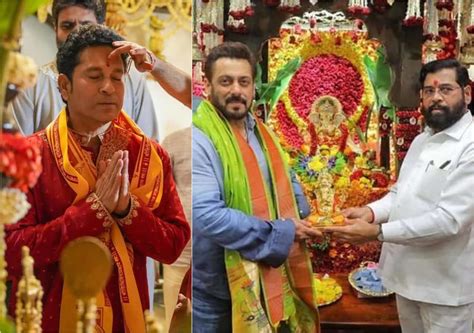 गणपति सेलिब्रेशन के लिए एकनाथ शिंदे के घर पहुंचे सलमान खान सचिन