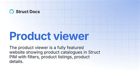 product viewer struct docs