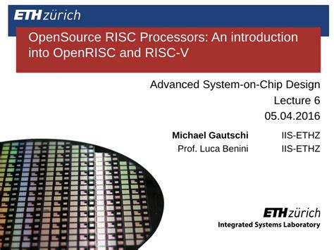 Pdf Opensource Risc Processors An Introduction Into Openrisc Gmichi Asocd Lecturenotes