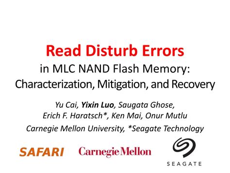 Ppt Understanding Read Disturb Errors In Mlc Nand Flash Memory