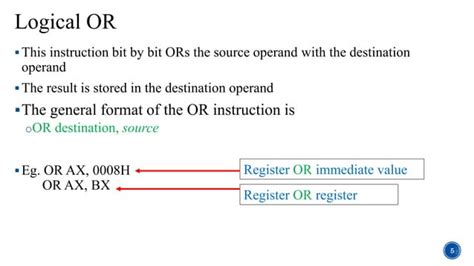 Logical Instructions Used In 8086 Microprocessor Pptx Programming Languages Computing