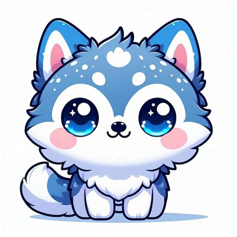 Brighteyed Wolf Cub Joy Premium Ai Generated Image