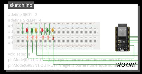 Feux Cir Wokwi Esp32 Stm32 Arduino Simulator