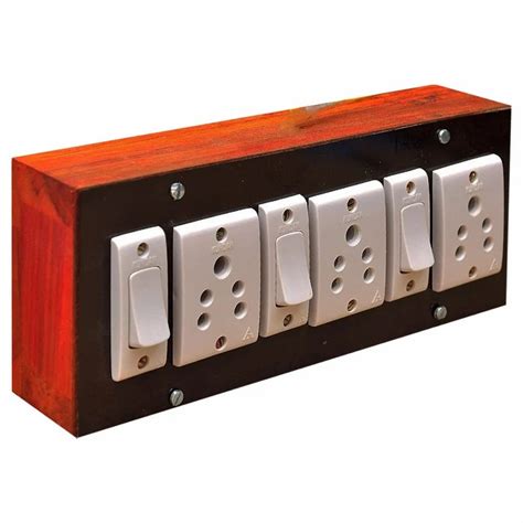 Wood Plastic 3 Plus 3 Wooden Electrical Switch Box Rectangle At Rs 385 Piece In Tiruchirappalli