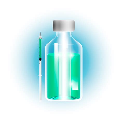 Vaccine Injection Glass Vial With Syringe 20050727 Png