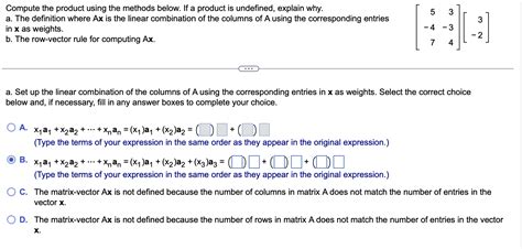 Solved Compute The Product Using The Methods Below If A Chegg Com