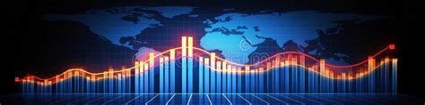 Global Stock Market Candlestick Chart With Trend Lines Financial Data Visualization Stock