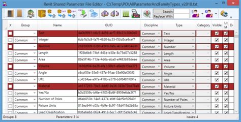 revit spf organizer 2018 editor examine parameters revitnetaddinwizard