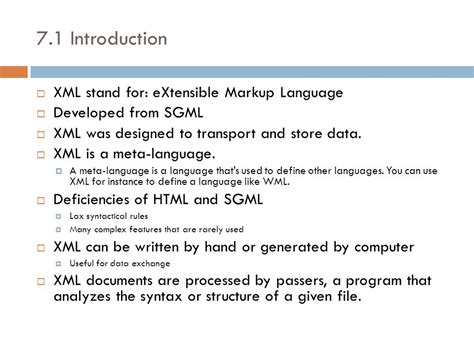 Chapter 7 An Introduction To Xml Ppt Download