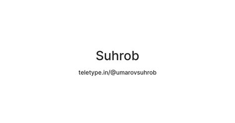 Suhrob Teletype