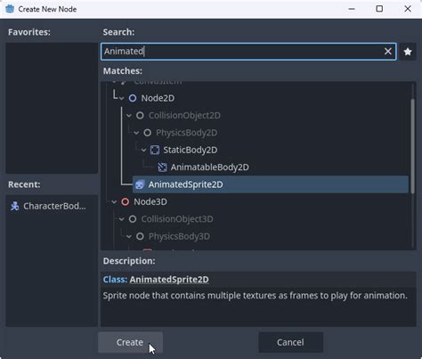 3 While Animatedsprite2d Is Selected Under The Animation Section Of
