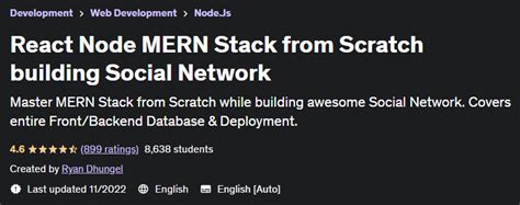 udemy react node mern stack from scratch building social network 2022 11 downloadly