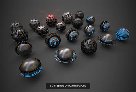 Sci Fi Sphere Collection Pbr Texture With Unity Pack Vr Ar Low Poly