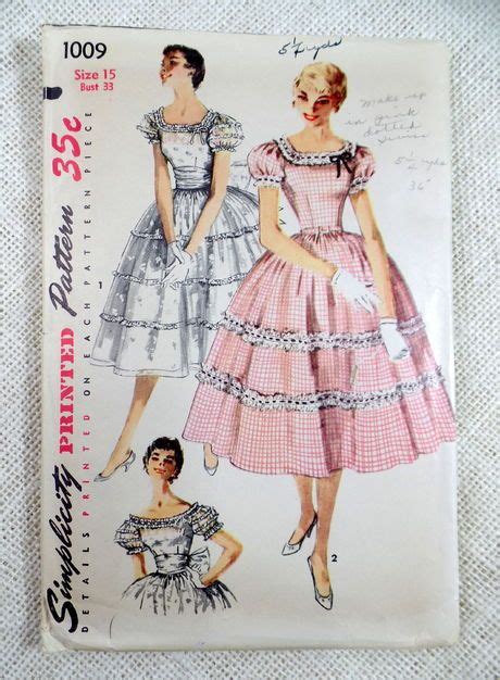 1954 Simplicity 1009 A Dress Pattern