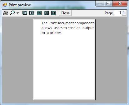 PrintDocument PrintPreviewDialog And PrintDialog Control In VB Net MindStick