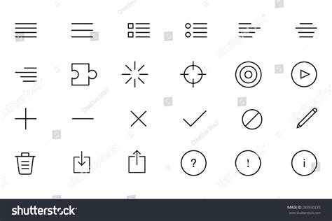 Web Ui Vector Icons 5 Stock Vector Royalty Free 283930235 Shutterstock