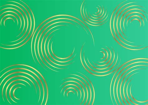 골든 서클 디자인으로 그라디언트 컬러 배경 프리미엄 벡터