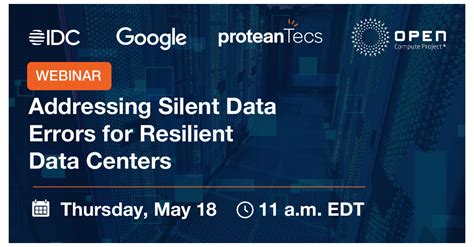 Proteantecs To Present In Open Compute Project Ocp Webinar On Silent Data Errors For Resilient