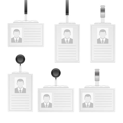 Identification Id Card Isolated On White Background 1213876 Vector Art