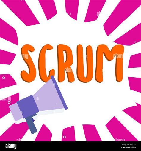 Conceptual Display Scrum Word For Handwriting As Distinct From Print Written Characters Of Play