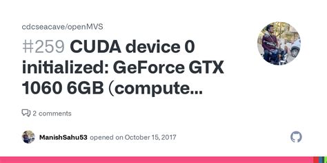 cuda device 0 initialized geforce gtx 1060 6gb compute capability 6 1