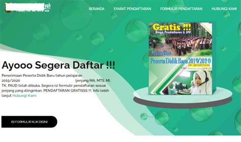 Aplikasi PPDB Online Berbasis Web Template AnZFam