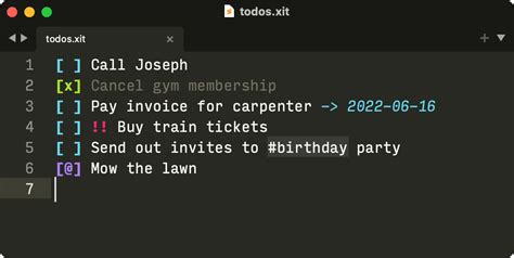X It A Plain Text File Format For Todos And Check Lists Jan