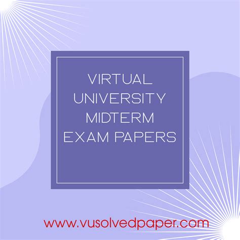 Midterm Exam Papers Virtual University Midterm Exam Papers