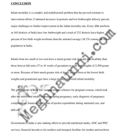 Cbse Class 12 Applied Mathematics Project Predicting Mortality Of Infants