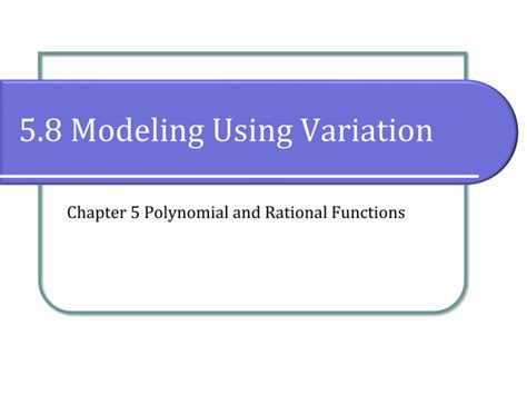 Modeling Using Variation PPT