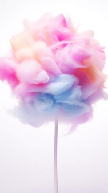 Premium Ai Image Candy Floss In Various Colors On A White Background Generative Ai
