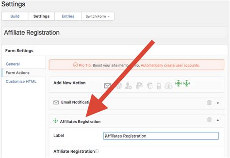 Creating Affiliate Registration Forms Itthinx Documentation