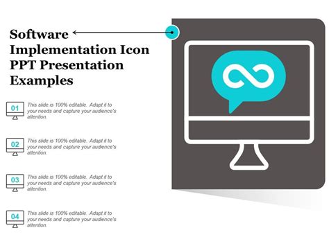 Software Implementation Icon Ppt Presentation Examples Powerpoint Templates Backgrounds